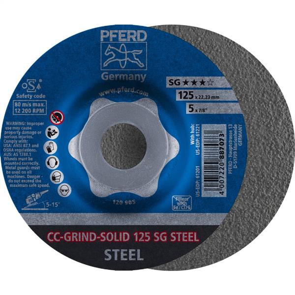 PFERD Combiclick Solid Grinding Disc 125mm SG Steel | PPS Industries NZ