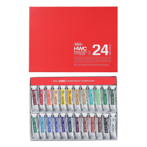 Holbein Artists' Watercolour Set 24x15ml (W444) | The Ribbon Rose