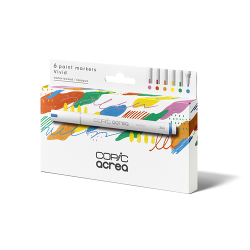 Copic Acrea Paint Markers - Six Set Vivid Colours | The Ribbon Rose