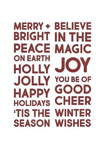 Sizzix Tim Holtz Thinlits Die Set 9PK - Bold Text, Christmas | The ...