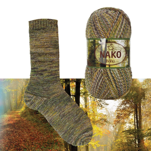 Nako Boho Designer Collection - 4ply Sock Yarn 100g | The Ribbon Rose