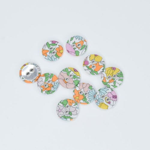 Liberty Fabric Covered Buttons - 22MM (Pack of 10) | The Ribbon Rose