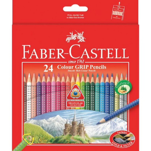 Faber-Castell (FSC) Grip Colour Pencils - Pack of 24 | The Ribbon Rose