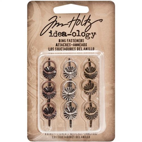 Idea-Ology Tim Holtz Ring Fasteners .25" 9/Pkg | The Ribbon Rose