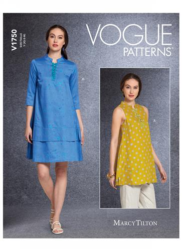 Vogue Pattern 1750 Misses' Tunic and Dress V1750 | The Ribbon Rose
