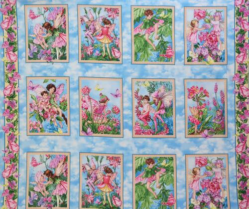 Michael Miller Flower Fairies Fairy Whisper Blocks 24" Panel ...